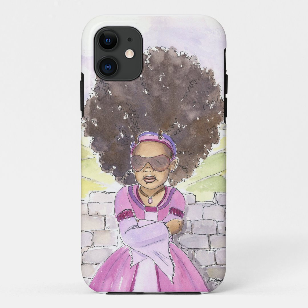 Modern Rapunzel Afro iphone case | Zazzle