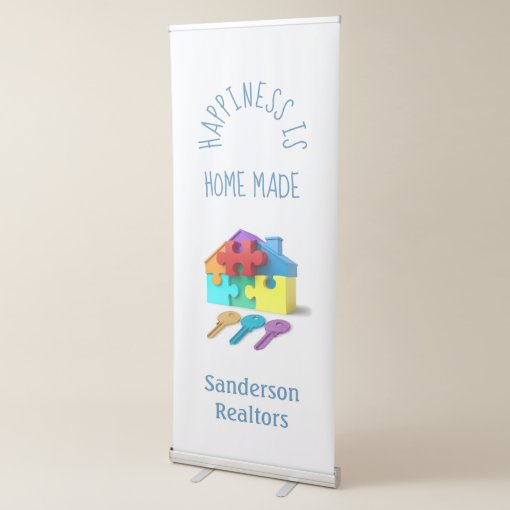 Modern Real Estate Advertising Promotional Retractable Banner | Zazzle