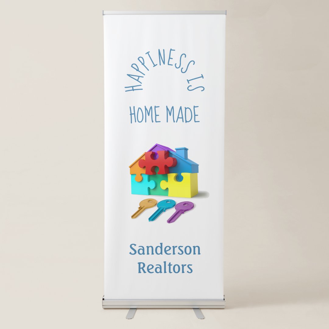 Modern Real Estate Advertising Promotional Retractable Banner | Zazzle