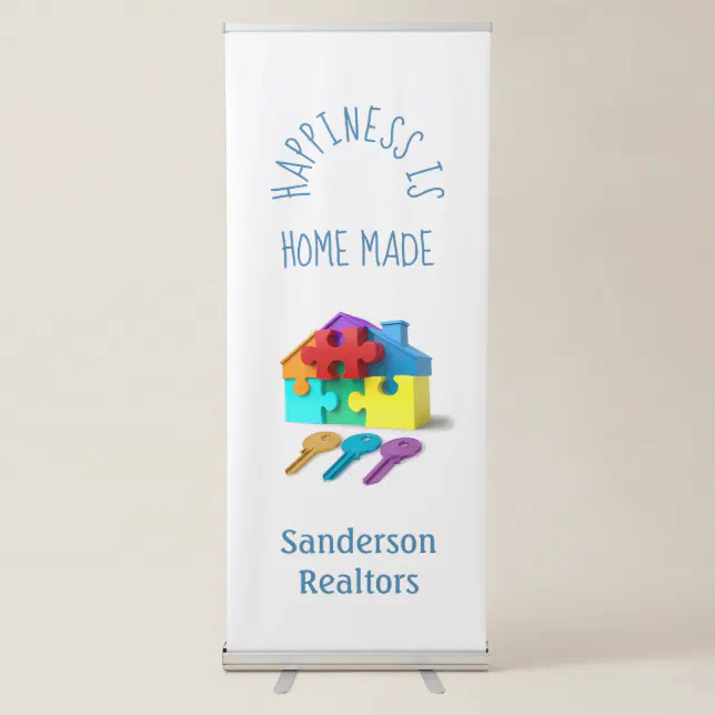 Modern Real Estate Advertising Promotional Retractable Banner | Zazzle