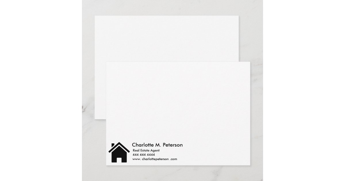 Modern Real Estate Agent House Realtors Note Card | Zazzle