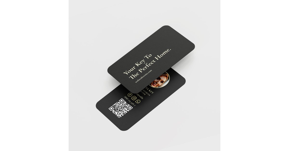 MODERN REAL ESTATE AGENT REALTOR KEY BUSINESS CARD | Zazzle