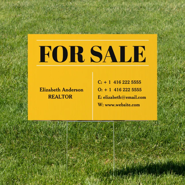 Modern Real Estate Front Lawn for Listings Yard Sign | Zazzle