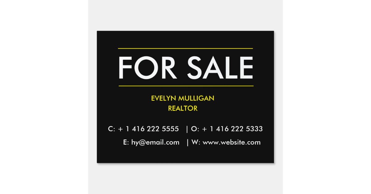 Modern Real Estate Front Lawn Yard Sign | Zazzle