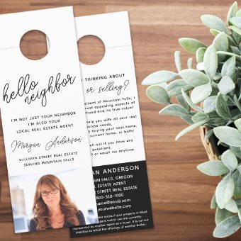 Modern Real Estate Marketing Door Hanger | Zazzle