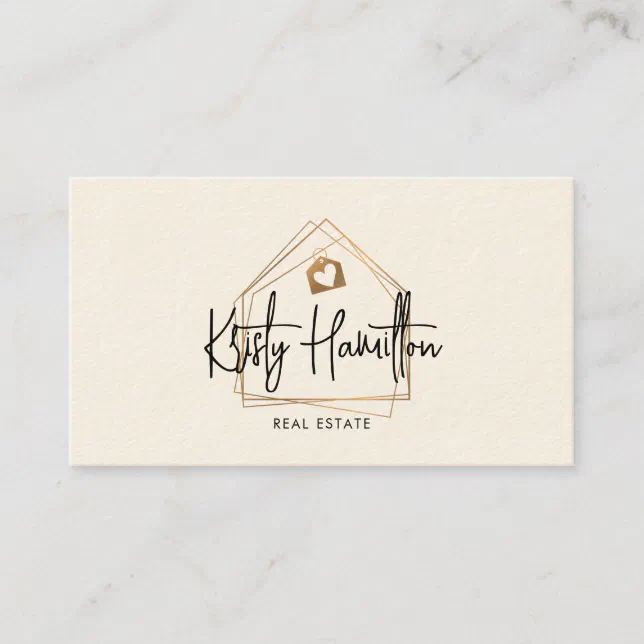 modern real estate professional add photo QR code Business Card | Zazzle