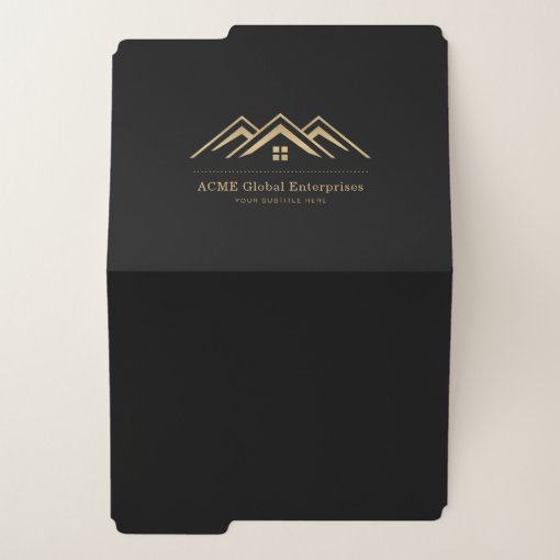 Modern Real Estate Promotional Realtor Logo File Folder | Zazzle
