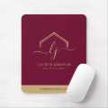 Modern Real Estate Promotional Realtor Logo Mouse Pad | Zazzle