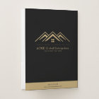 Modern Real Estate Promotional Realtor Logo Pocket Folder | Zazzle