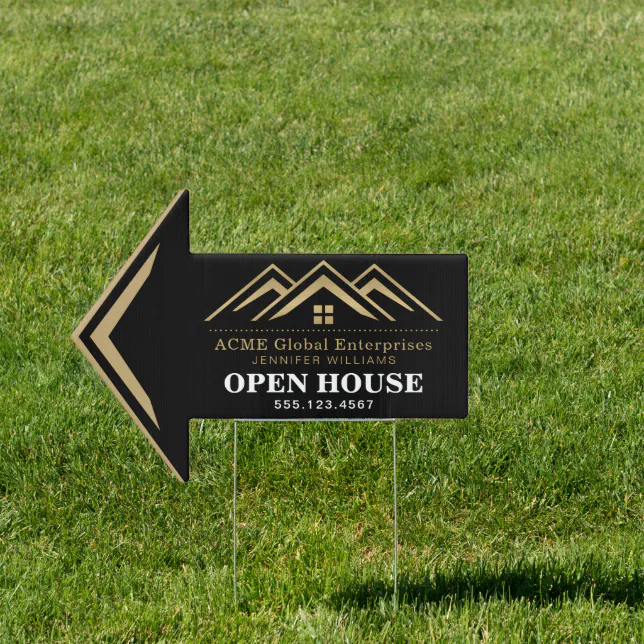 Modern Real Estate Promotional Realtor Logo Sign | Zazzle