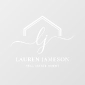 Modern Real Estate Promotional Realtor Logo Window Cling | Zazzle