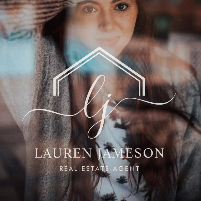 Modern Real Estate Promotional Realtor Logo Window Cling | Zazzle