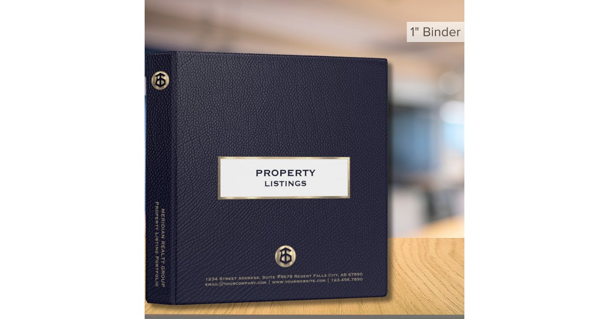 Modern Real Estate Property Listings Binder | Zazzle