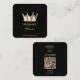 Modern Realtor Crown Faux Gold Square Business Card | Zazzle