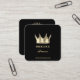 Modern Realtor Crown Faux Gold Square Business Card | Zazzle