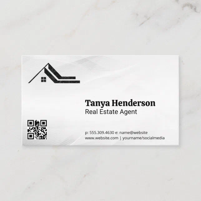 Modern Realtor Logo | QR Code Business Card | Zazzle