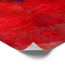 Modern Red Abstract Painting Contemporary Art Post Poster | Zazzle