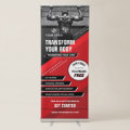 Modern Red & Black Logo Sports Photo Gym Marketing Retractable Banner ...