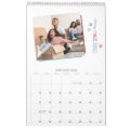 Modern Red & Blue Hand-drawn Stars Family Photo Calendar | Zazzle