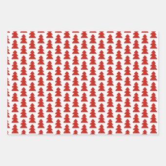 Modern Red Christmas Gift Wrapping Paper | Zazzle