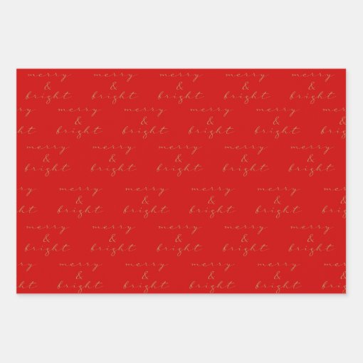 Modern Red Christmas Gift Wrapping Paper | Zazzle