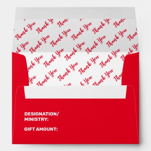 Modern Red Church Offerings Charity Donations Cash Envelope | Zazzle