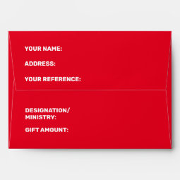 Modern Red Church Offerings Charity Donations Cash Envelope | Zazzle
