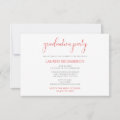 Modern Red Graduation Party Photo Invitation | Zazzle