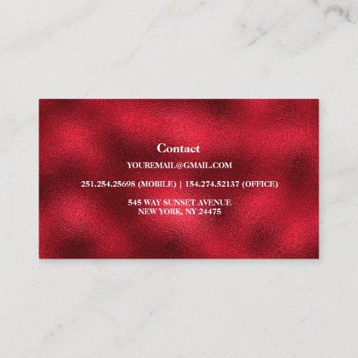 Modern Red Loan Signing Agent Business Card | Zazzle