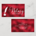 Modern Red Loan Signing Agent Business Card | Zazzle