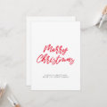 Modern red typography Merry Christmas card | Zazzle
