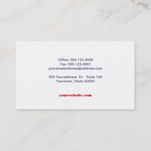 Modern Red, White and Blue Professional Business Card | Zazzle
