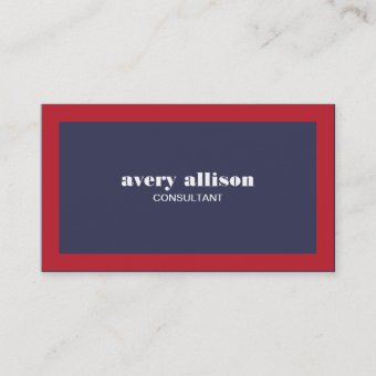 Modern Red, White and Blue Professional Business Card | Zazzle