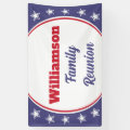Modern Red White Blue Family Reunion Banner | Zazzle