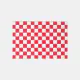 Modern Red White Croatian Checkerboard Pattern Rug | Zazzle