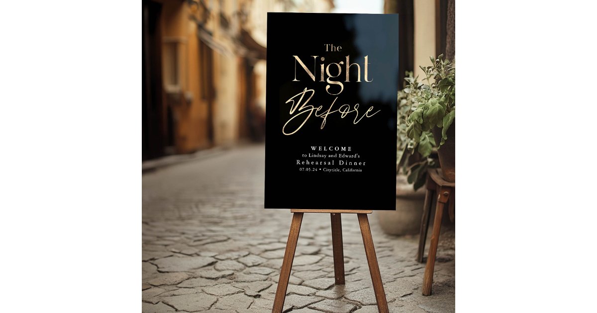 Modern Rehearsal Dinner Black Welcome Acrylic Sign | Zazzle
