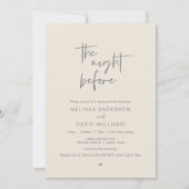 Modern Rehearsal Dinner Party, The night before Invitation | Zazzle