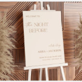 Modern Rehearsal Dinner Welcome Sign | Tan Beige | Zazzle