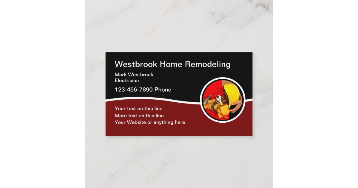 Modern Remodeling Construction Business Cards | Zazzle