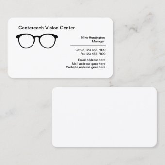 Modern Retail Vision Center Business Card | Zazzle