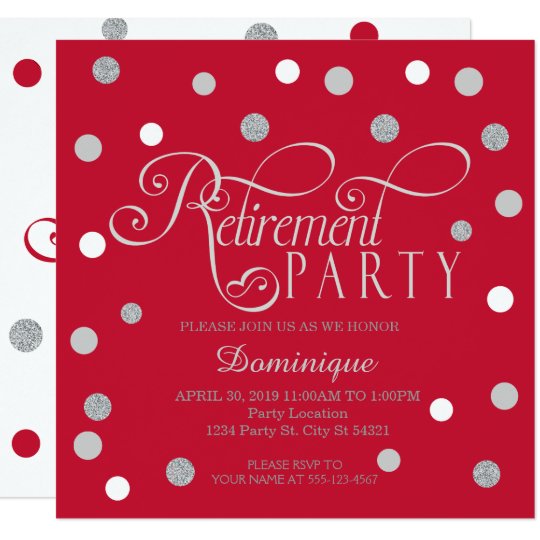 Modern Retirement Party Invitations | Zazzle.com