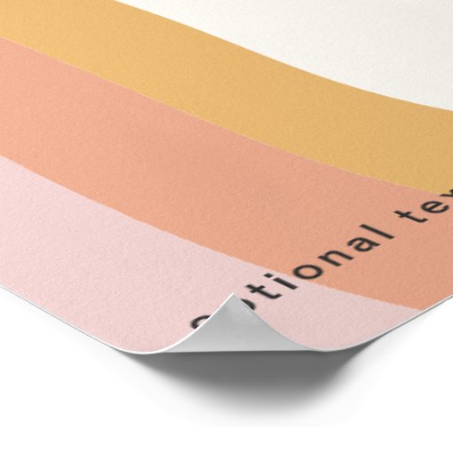 Modern Retro 70's Rainbow Cards and Gifts Custom Poster | Zazzle