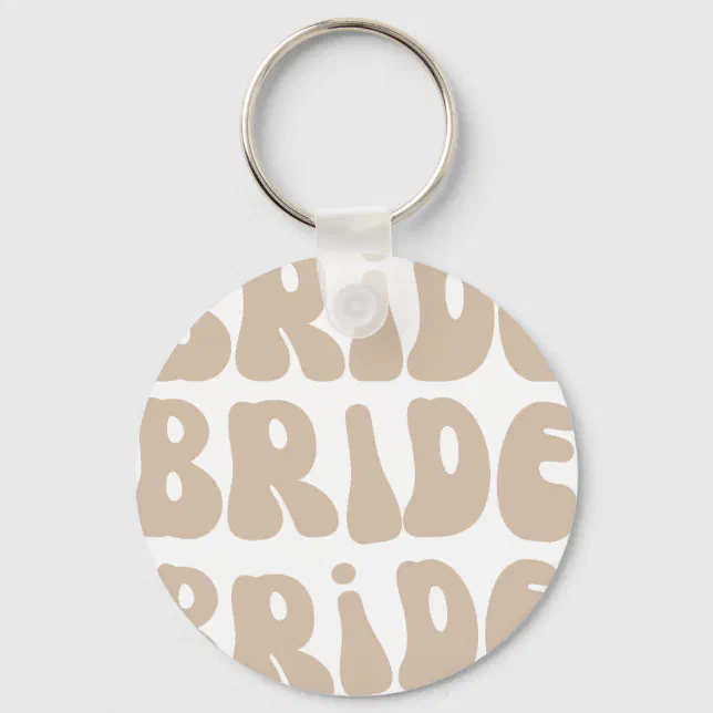 Modern Retro Bride Bachelorette Party Vintage Keychain | Zazzle