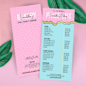 Modern Retro Colorful Pastry Chef Bakery Menu | Zazzle