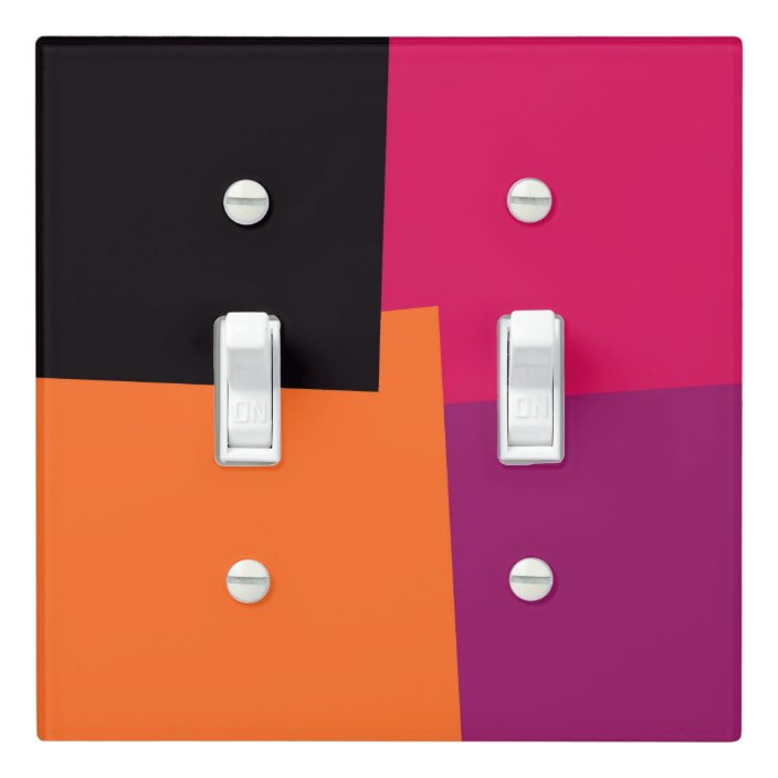 Modern Retro Colors Geometric #9 Light Switch Cover | Zazzle.com