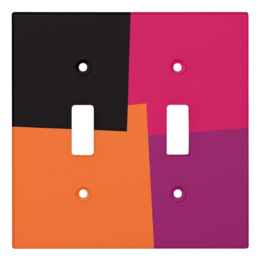 Modern Retro Colors Geometric #9 Light Switch Cover | Zazzle