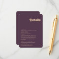 Modern Retro | Dark Purple Details Rounded Edges Enclosure Card | Zazzle