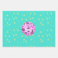 Modern Retro Disco Ball turquoise Wrapping Paper Sheets | Zazzle
