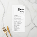 Modern Retro Lettering Wedding Dinner Menu | Zazzle