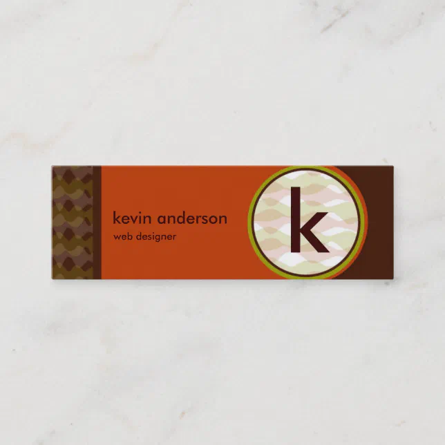 Modern Retro MiniCard Mini Business Card | Zazzle